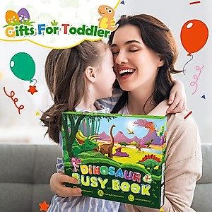 Dinosaur Toys for Kids 3-5, My Preschool Busy Book Montessori Toys for 3 4 5 6 7 Year Old Boys Girls Preschool Learning Homeschool Activities Ideal Christmas Birthday Gifts for Kids Ages 2-4 5-7