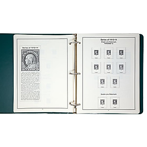 Mystic's 3-Volume American Heirloom Stamp Album with 200 Free U.S. Stamps and 1,000 Hinges
