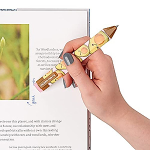 New Pen Bookmark with Refills | Erasable Ballpoint Gel Pen and Bookmark 3-in-1 | Ink Novelty Pen with Eraser | Page Marker | Book Marker | Page Holder Clip | Gift for Reader and Writer (Avocado)