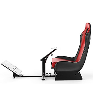 cirearoa Racing Wheel Stand with seat Gaming Chair Driving Cockpit for All Logitech G923 | G29 | G920 | Thrustmaster | Fanatec Wheels | Xbox One, PS4, PC Platforms (Black/Red)