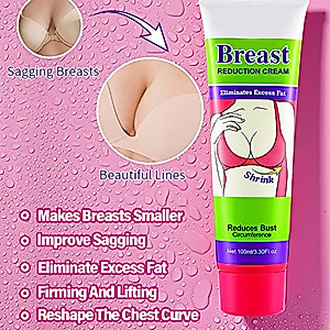 Breast Shrinking Cream Firming and Lifting Breast Cream Nourishing for Push Up Bust Reduction Lifting Fever Massage Cream with Perfect Body Curve for All Skin Types 100g