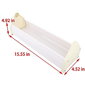 2 Pcs Pigeon Feeder Durable Reinforced Plastic Food Box Feeding Dish Storage Trough for Bird Pigeon Parrot Duck Home Poultry (Length: 15.5")