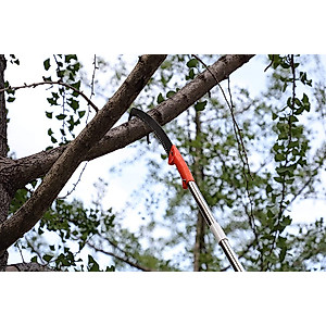 HOSKO 14FT Pole Saw for Tree Trimming, Long Extension Pruning Saw, Blade Tree Trimmer Pole, Manual Pole Cutter for, Yard Garden and Patios Trees Branches Cutting