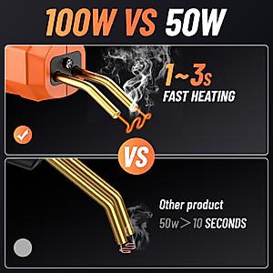 Plastic Welding Kit, Seesii 50W Mini Plastic Welder Handheld Plastic Welding Tools Kit Repair Automotive with 4 Types of Staples for Plastic Welding Machine Gun Car Bumper Crack Repairing