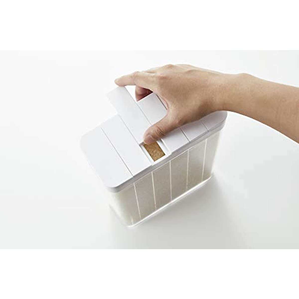 Yamazaki Home Tower Grain Container food storage and organization sets, One Size, White