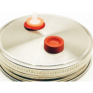 Mushroom Jar Lid for Liquid Culture Stainless Steel Metal Wide Mouth (6 Pack)