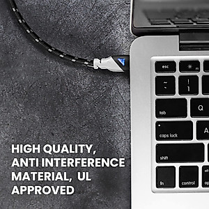 Aurum Ultra 4K HDMI Cable 25 ft Braided High-Speed HDMI Cord Supports TV, Gaming, Ethernet, HDR, ARC, UHD, 3D, HDTV, 10.2 Gbps Compatible with PC, Laptop PS3, PS4, Xbox, Roku, Blue-ray, 2 Pack