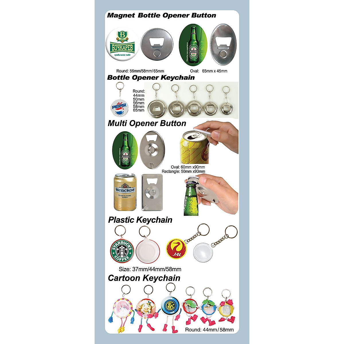 Asc365 3" 75mm Rubber Badge Button Parts for Maker Machine DIY