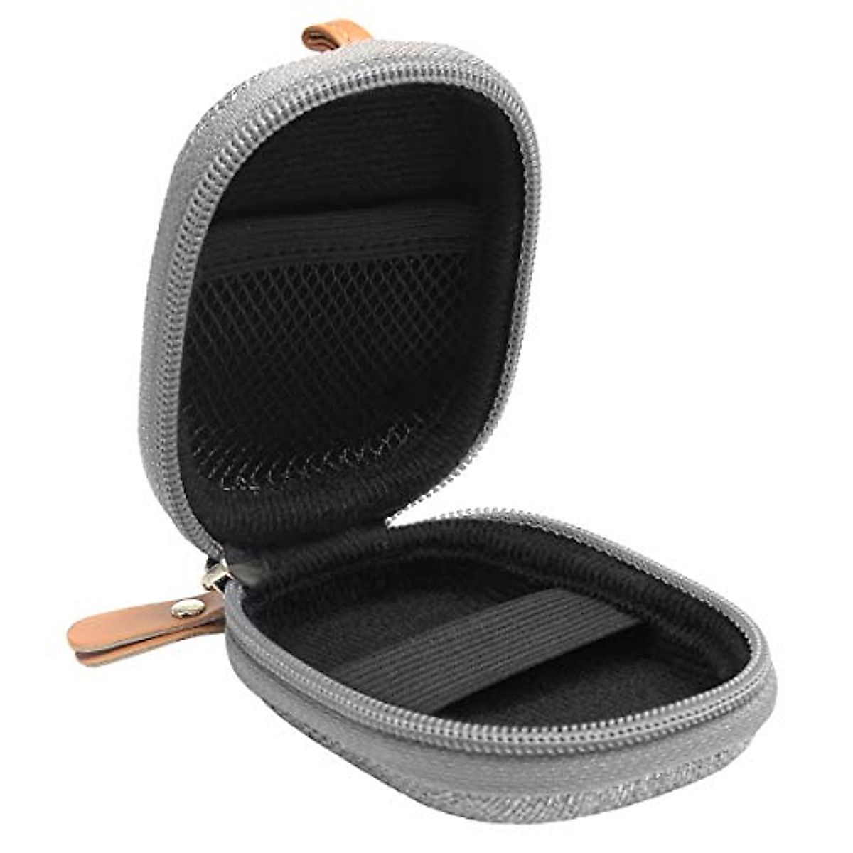 WGear Protective Case for Airpods, Handy Semi-hard case for airpods for travel, protective and orgaize, Shock and shake Proof, mesh pocket for cable and other accessories (Gray)