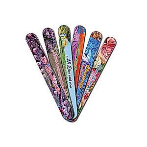 Spanish Christian Emery Board - Faith Hope Love (24-Pack) - 150/150 Grit Colorful Nail File - Nail Spa Party Favors Supplies - Stocking Stuffers Gift for Girls Women Kids Mom Girlfriend Christmas