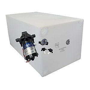 Class A Customs | 55 Gallon RV Concession Fresh Water Holding Tank with 12 Volt Water Pump | T-5500-PUMP