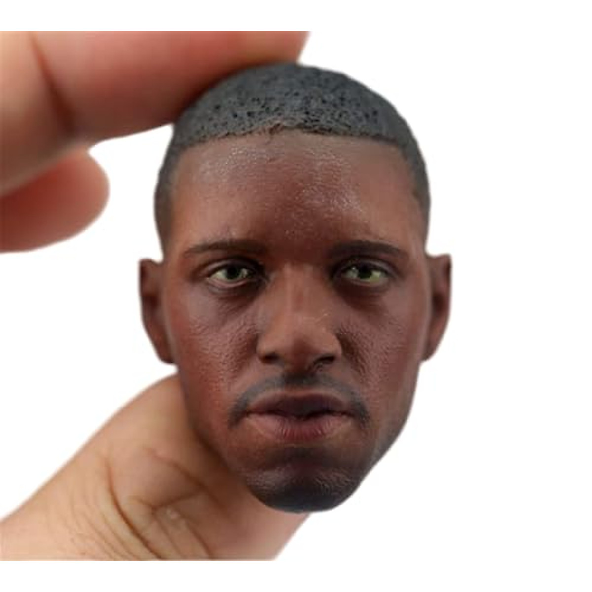 HiPlay 1/6 Scale African American Male Figure Head Sculpt Series, Handsome Men Tough Guy, Doll Head for 12" Action Figure Phicen, TBLeague, HT HS004(F)