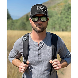 HORN GEAR Trucker Hat - Hunting Hat Series - Elk Hat Edition (Brown/Khaki)