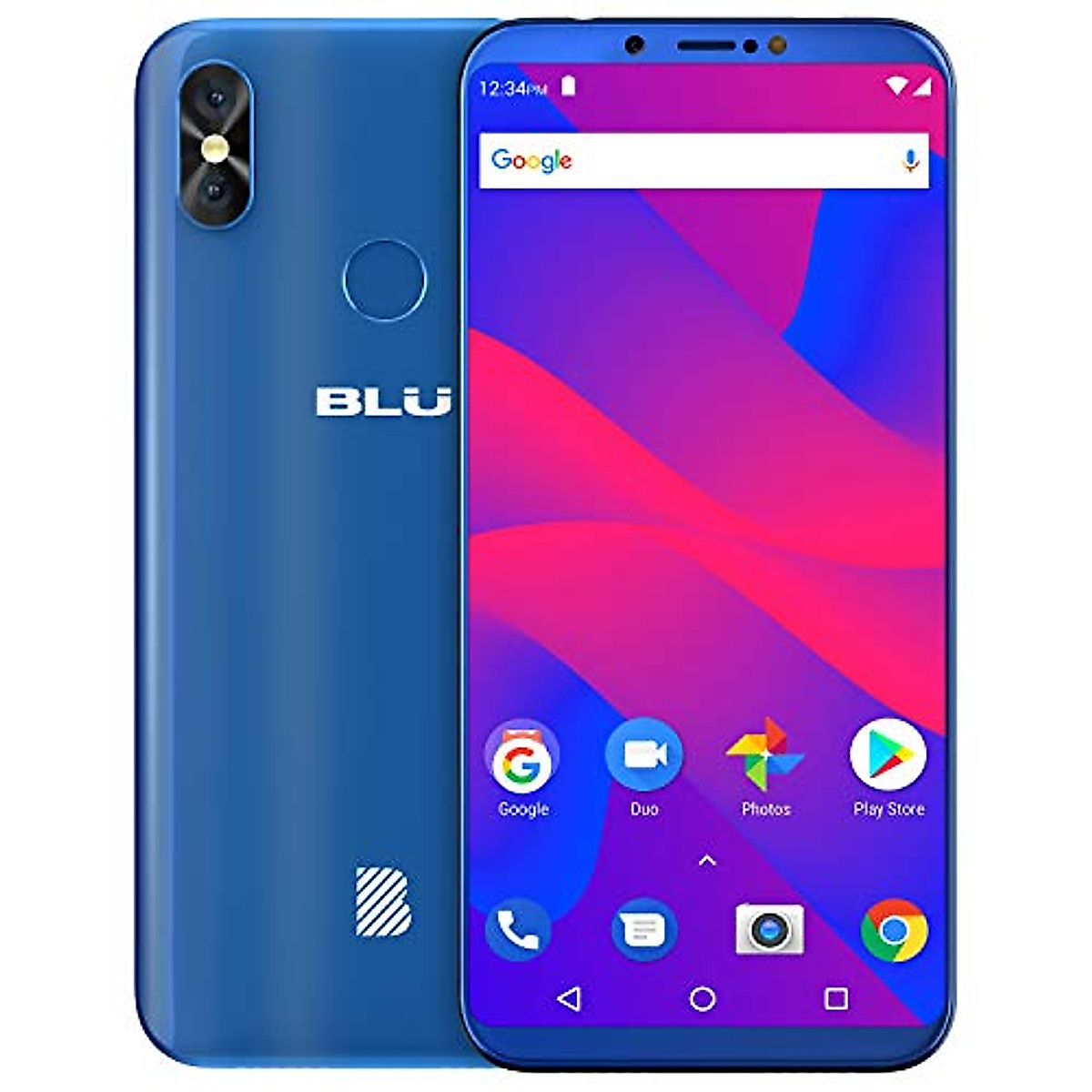 BLU Studio Mega 2018-6.0” HD Unlocked Smartphone with Dual Main Camera -Blue