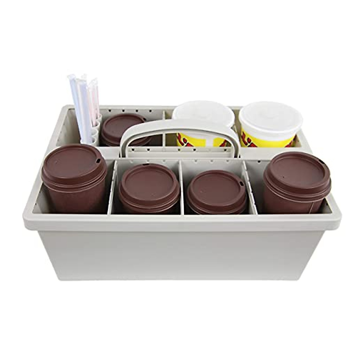 KOOTOO CUSTOMIZABLE ORGANIZER CONTAINER, with UNIQUE DIVIDERS that can be arranged to fit the space you need to store everyday items upright. SCHOOL SUPPLIES, PET SUPPLIES, CRAFTS or CLEANING AND MORE