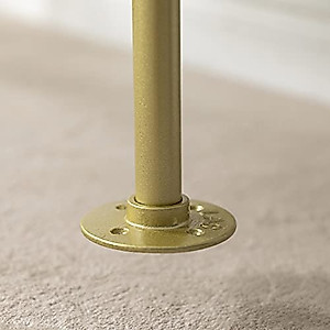 CTHTESY Industrial Pipes Dress up Racks, Child Garment Racks, Kids Clothing Racks, Clothes Hanging Rack with Storage Shelf Organizers Shelves Shelving, Gold