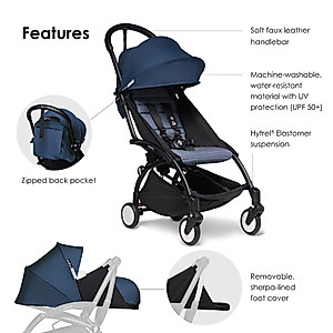 BABYZEN YOYO2 Stroller & 0+ Newborn Pack - Includes Black Frame, Aqua 6+ Color Pack & Aqua 0+ Newborn Pack - Suitable for Children Up to 48.5 Pounds