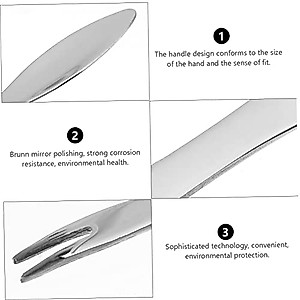 DOITOOL 5pcs Stainless Steel Crab Fork Stainless Steel Lug Nuts Fork and Spoon Set Cocktail Tools Stainless Steel Set Walnut Opener Tool Lobster Crackers Crab Fork Tool Crab Peeling Tools