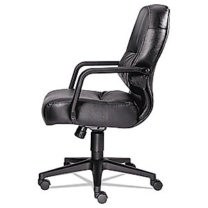 HON 2092Sr11t 2090 Pillow-Soft Series Managerial Leather Mid-Back Swivel/Tilt Chair, Black