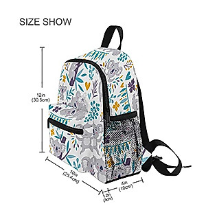 TropicalLife Cute Koala Floral Flower Kids Backpack Children Preschool Book Bags Kindergarten Toddler Backpack Daypack for Girls Boys School…