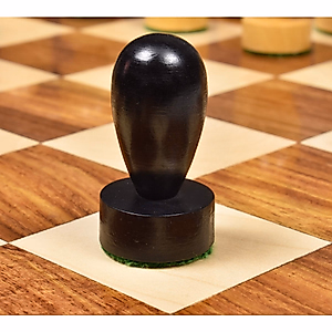 RoyalChessMall-3.9" Berliner Modern Minimalist Chess Pieces Only Set- Weighted Ebonised Boxwood
