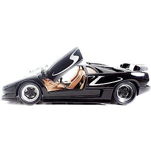 Maisto 1:18 Scale Lamborghini Diablo SV Diecast Vehicle, Black and White (31844BK)
