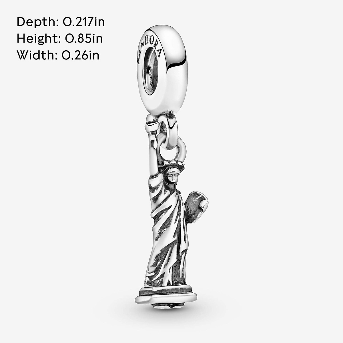 Pandora New York Statue of Liberty Dangle Charm Bracelet Charm Moments Bracelets - Stunning Women's Jewelry - Gift for Women in Your Life - Made with Sterling Silver