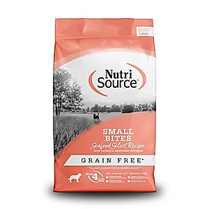 NutriSource Seafood Select Grain-Free Dog Food, Made with Salmon and Menhaden Fish Meal, 5LB, Dry Dog Food