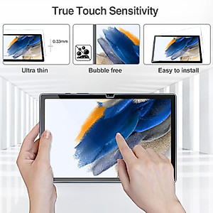 ZenRich 2 Pack Anti Glare Tempered Glass Screen Protector for Samsung Galaxy Tab A8 10.5 Inch (SM-X200/X205/X207) with 9H Hardness/Bubble Free/Anti-Scratch/High Touch Sensitivity