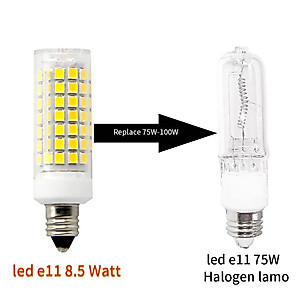 ziyidianzhi E11 LED Bulb Dimmable, 8W (75W 100W Halogen Bulbs Equivalent), Mini Candelabra Base, AC110V120V 130V, 6000K Daylight for Chandeliers Ceiling Fan Light, Pack of 4