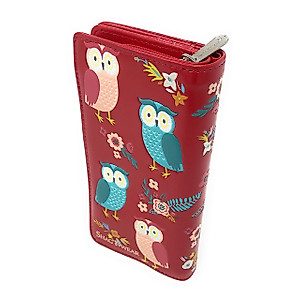 Owl Garden Large Women's Wallet Red
