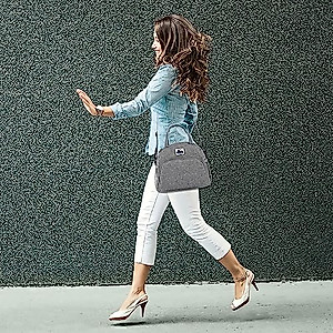 BAGBEBAG Lunch Bag Women, Insulated Lunch Bag For Women Man, Large Adult Lunch Box with Adjustable Strap, Premium Cooler Tote Bag for Office Work Picnic (Gray)