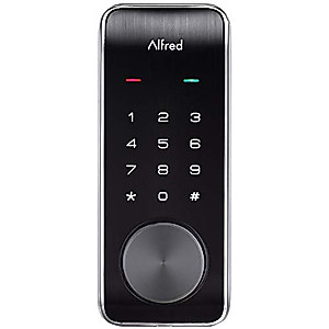 Alfred DB2-B Smart Door Lock Deadbolt Touchscreen Keypad, Pin Code + Key Entry + Bluetooth, Up to 20 Pin Codes (Chrome)