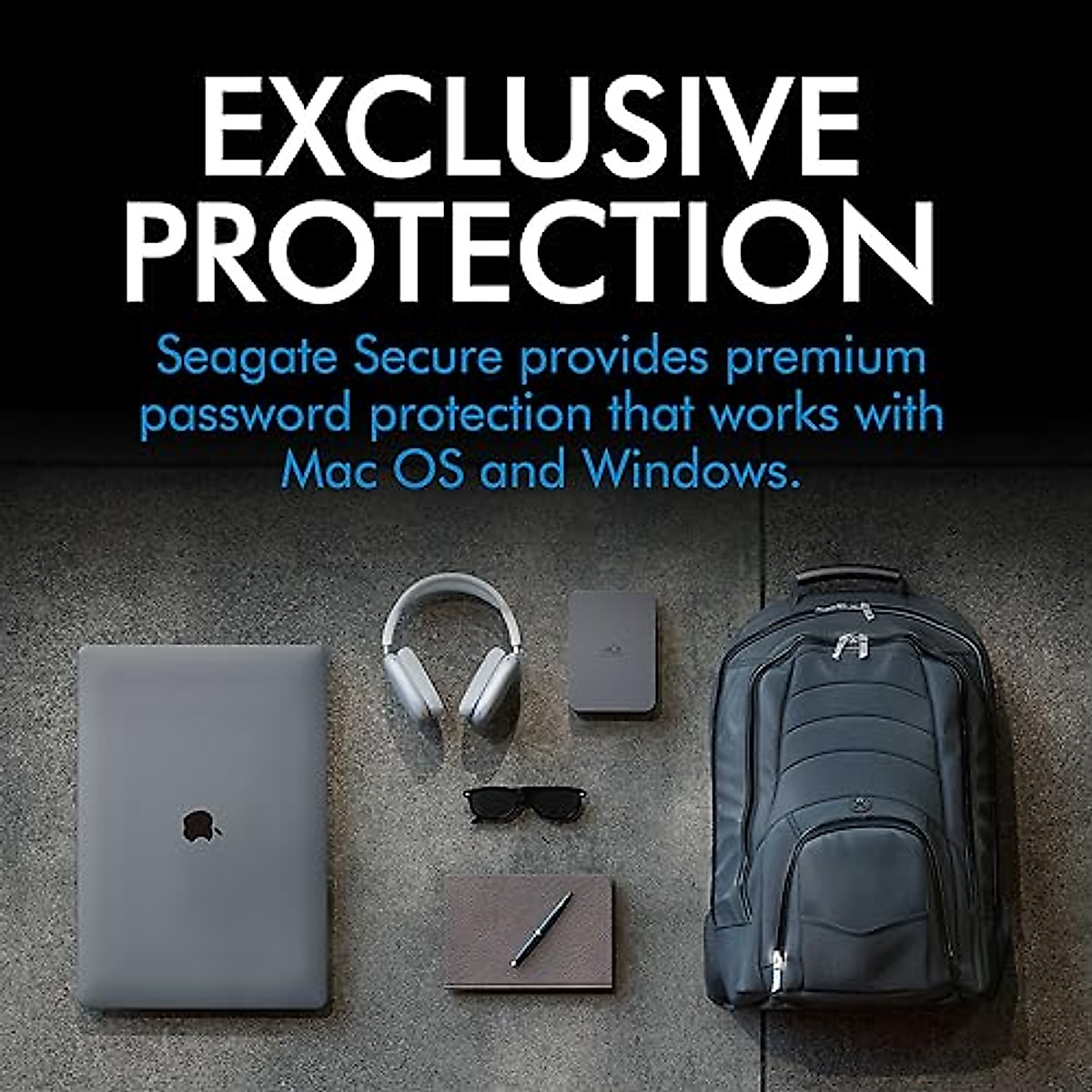 LaCie Mobile Drive Secure, 5 TB, Portable External Hard Drive 2.5 Inch Mac & PC Space Grey (STLR5000400)