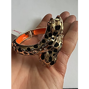 Betsey Johnson Gold Tone True Leopard Claw Hinge Bangle Bracelet Valentine Great Gift Christmas Gift Idea Mother's Day Valentine's Day Present XMAS Easter