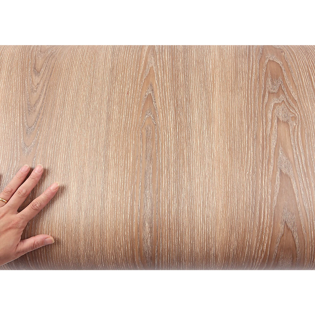 ROSEROSA Peel and Stick PVC Faux Wood Self-Adhesive Wallpaper Covering Counter Top Shelf Liner Oak (WD169 : 2.00 Feet X 6.56 Feet)