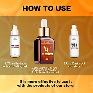 Vitamin C Serum for Face with Hyaluronic Acid to Rejuvenate Face And skin Best Serum for Anti Aging with Natural Ingredients Dark Circles Anti Wrinkl Fine Lines and Sun Damage Corrector