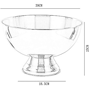 YLEI Stainless Steel Bowl | Ice Cooler Buckets | Beverage Tub | Beverage Bucket | Champagne Bowl | Wine Cooler | Party Tub 13.5L,Gold