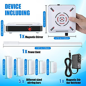 Feekoon Magnetic Stirrer 3000rpm, Magnetic Stir Plate with 5 Stir Bar and 1 Stir Bar Retriever, Max Stirring Capacity 3000ml Water Vortex Magnetic Mixer for Lab Brewing (No Heating)
