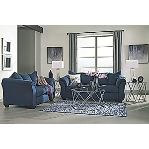 Signature Design by Ashley Darcy Casual Plush Sofa, Dark Blue