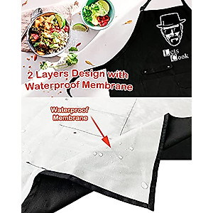 Funny Cooking Chef Apron with Pockets BBQ Kitchen Work Aprons Birthday Father's day Creative Gifts