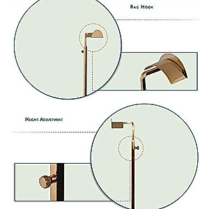 B&NN Stainless Steel Handbag Rack Women Handbag Stand Holder with Adjustable Height (Gold)