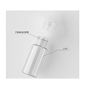 0.5oz Mini Clear Plastic Empty Bottle with Flip Cap Small Travel Bottles Storage Containers Jars for Cosmetic Sample Lotion Shower Gel Emulsion Toiletries - BPA-free - Set of 24
