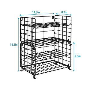 JKsmart Adjustable Water Bottle Organizer,4-Tier Wall-Mounted Water Bottle Holder, Stackable Water Bottle Storage Rack for Kitchen Pantry, Cabinet