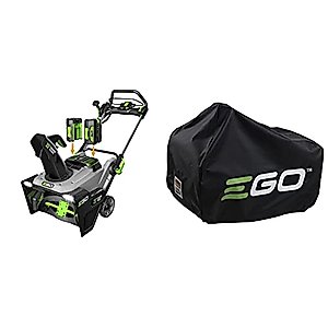 EGO Power+ SNT2102 21-Inch 56-Volt Cordless Snow Blower with Peak Power Two 5.0Ah Batteries and Charger Included & Ego Power+ Snt2100 Snow Blower Cover