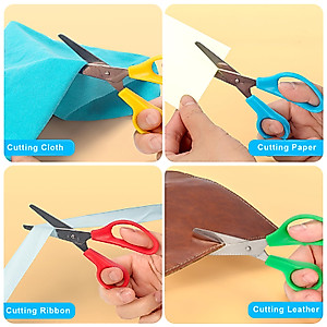 Toidgy 50 Packs Kids Scissors, 5 Inch Scissors Bulk for School, Blunt Tip Scissors for Kids Student Teacher,Kids Safety Scissors for Preschool Classroom Office Home,School Supplies Craft Cutting Paper