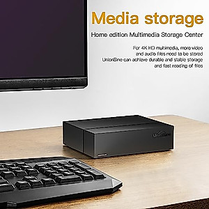UnionSine 16TB 3.5" Desktop External Hard Drive USB3.2Gen2 Type-C HDD Storage Compatible for PC,TV, Desktop, Laptop(Black) HD3511