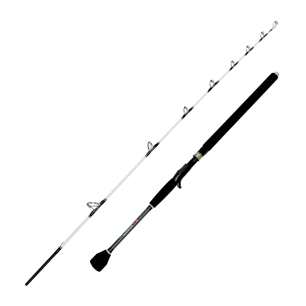EatMyTackle Tuna Terminator Jigging Rod | Saltwater Fishing Rod (15-25lb. Slow Action, 2pc. Trigger, 2 Pack)