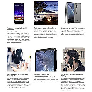 Nokia 2.2 Fully Unlocked Smartphone with 5.71" HD+ Screen, 13 MP Camera and Android 10 Ready, Black (AT&T/T-Mobile/Cricket/Tracfone/Simple Mobile)