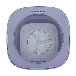 Portable Washing Machine, Mini Foldable Washer and Spin Dryer with Drainage Pipe, Lightweight Bucket Washer for Apartment, Laundry, Camping, RV, Travel, Underwear, Socks ()